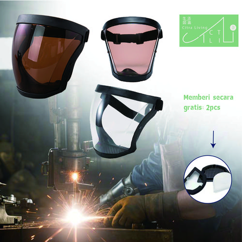 Jual Full Face Shield / Masker Pelindung / Face Shield Transparent ...