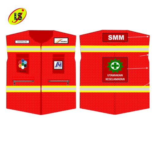 Jual ROMPI SAFETY CUSTOM DESAIN DAN BORDIR / SAFETY VEST JALA POLYESTER ...