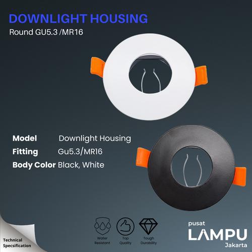 Jual Downlight Housing MR16 Bulat FTR 715 kap lampu MR16 PINHOLE BULAT ...