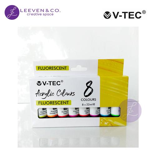 Jual V-TEC ACRYLIC COLOUR SET FLUORESCENT 8 COLORS x 22ML FAC 228-2 ...