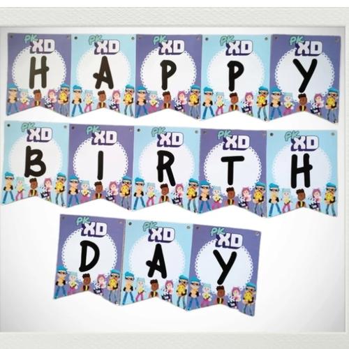 Jual banner bunting flag ulang tahun tema pkxd Pk xd / ben 10 ben10 ...