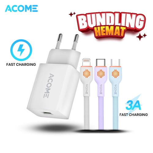 Promo ACOME Special Bundling Charger AC14 Single Port USB Fast Charging ...