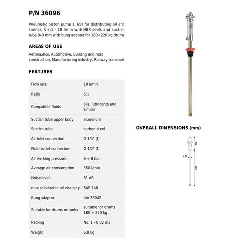Jual Oil Pneumatic Pump Raasm P/N 36096 - Jakarta Pusat - SENTRA TEKNIK ...