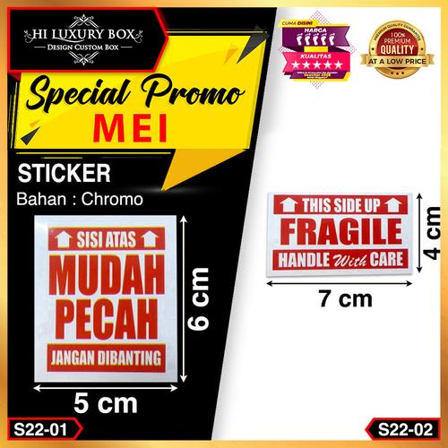 Jual Sticker Fragile|Sticker Mudah Pecah|Sticker Hati Hati|Sticker|S22 ...