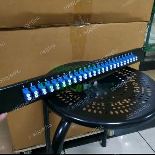 Jual Patch panel fiber optic 48 core Lc lengkap adapter lc duplex ...