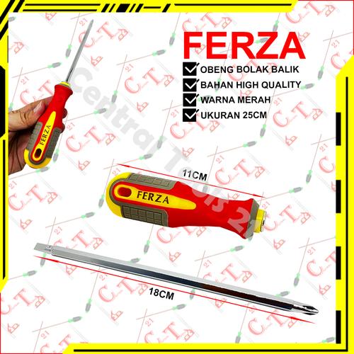Jual Obeng Magnet Gagang karet Plus Minus Bolak Balik 6" Ferza / Alat ...