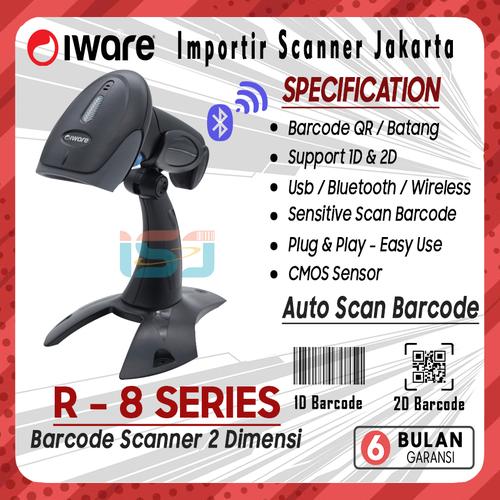 Jual Wireless Bluetooth 2D Laser Barcode Scanner IWARE R-8 SERIES ...