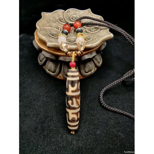 Jual Batu Dzi King Yellow Tooth Vajra Padmasambhava Mantra Blessed Tua ...