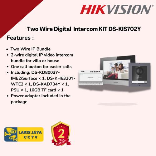 Jual HIKVISION DS-KIS702Y Two Wire IP Video Intercom KIT - Jakarta ...