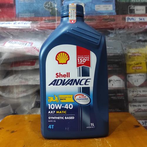 Jual OLI MESIN SHELL ADVANCE MATIC 10W-40 AX7 SYNTHETIC BASED 4T 1LITER ...