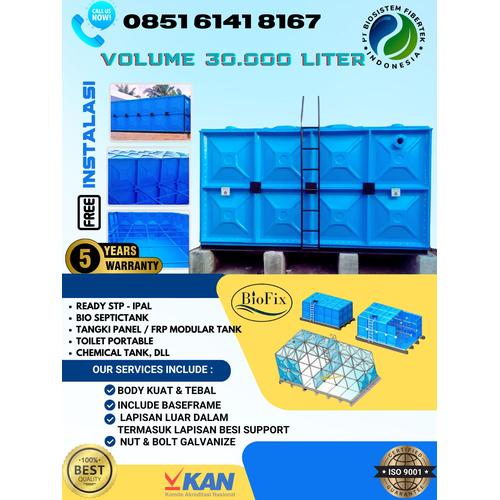 Jual FRP Modular Tank - Tangki Panel Biotech Sistem 30000 liiter / 30 ...