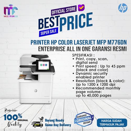 Promo Printer HP Color LaserJet MFP M776dn Enterprise All In One ...