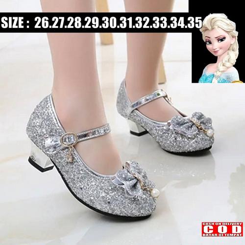 Jual SEPATU PESTA KONDANGAN HAK TAHU HIGH HEELS MOTIF PRINCESS FROZEN ...