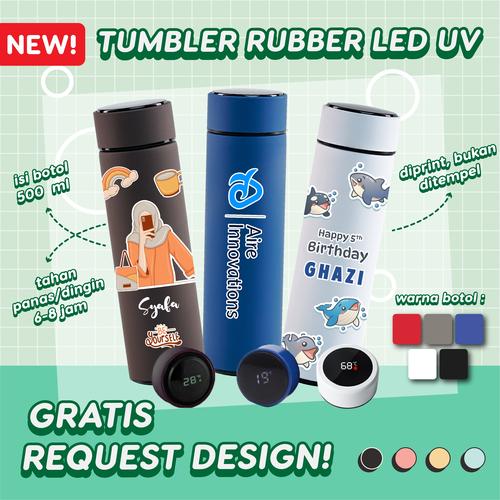 Jual Tumbler Custom Satuan Logo Nama Promosi Print Uv Sakura Rubber ...