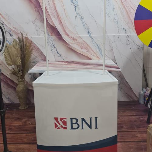 Jual event desk bank bni booth portable custom order pancawarna ...