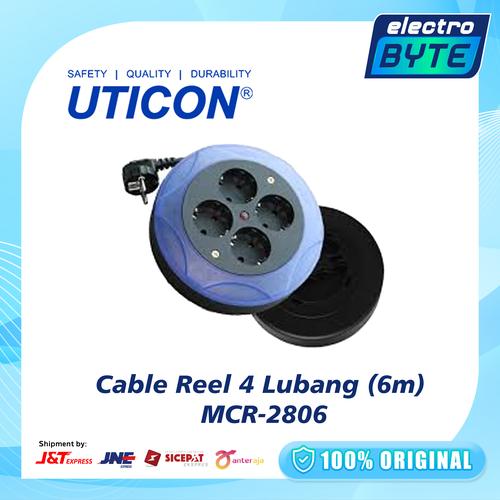 Jual Kabel Roll Mini / Stop Kontak 4LB 6M MCR-2806 merk UTICON ORIGINAL ...