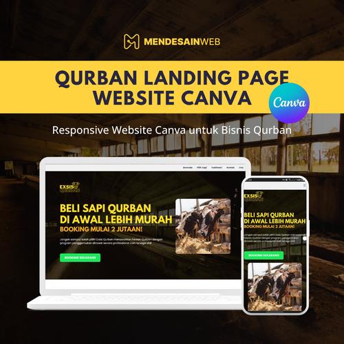 Jual WEBSITE LANDING PAGE QURBAN | Canva Website Template - Kota ...