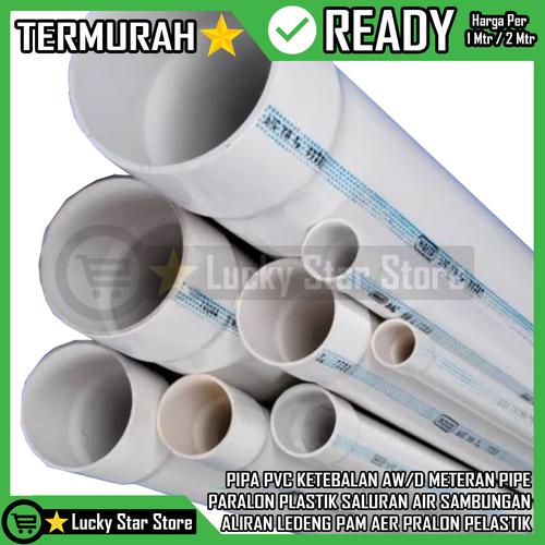 Jual PARALON PIPA PVC 3” AW D METERAN PVC RUCIKA PUTIH 1 2 METER PRALON ...
