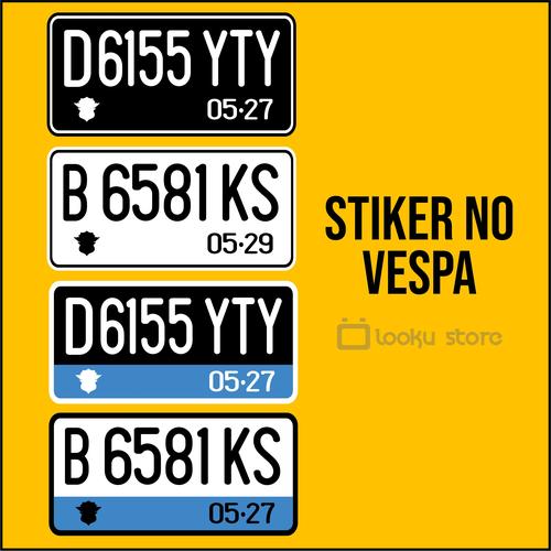 Jual Stiker Nomor Vespa Cutting Sticker Visor Nmax Motor PCX Moge ...