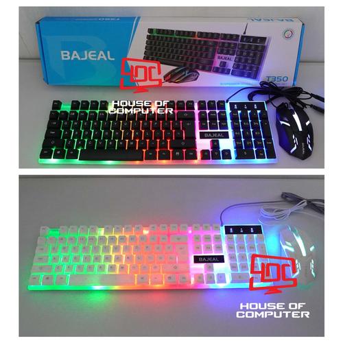 Jual keyboard dan mouse gaming usb T350 L-shark - Putih - Kota ...
