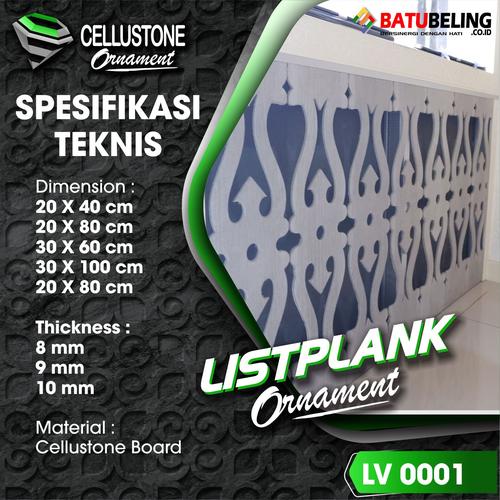Jual Lisplank/Lisplang Ornamen Minimalis 8mm - Cellustone type LV0001 ...