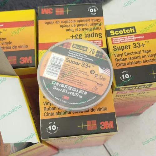 Jual 3M Scotch Super 33+ Isolasi Listrik Hitam Professional Vinyl ...