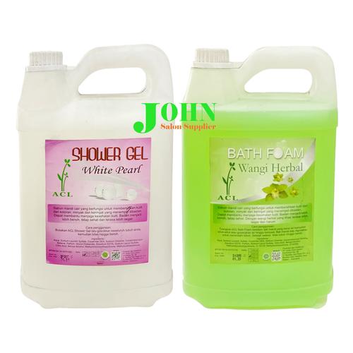 Jual ACL BATH FOAM SHOWER GEL 5000 ml / 5 Liter Jerigen – Sabun Mandi Murah Wangi White Pearl ...