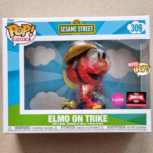 Promo Funko POP! Sesame Street - Elmo on Trike Flocked Target Con ...