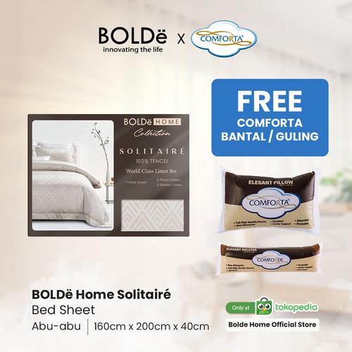 Jual BOLDe Home Bed Sheet Solitaire 160 Queen - Abu-abu - Kota ...