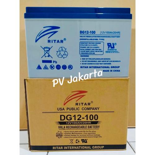 Jual Aki Baterai Ritar Power DG12-100 atau RA12-100DG Deep Cycle Gel ...