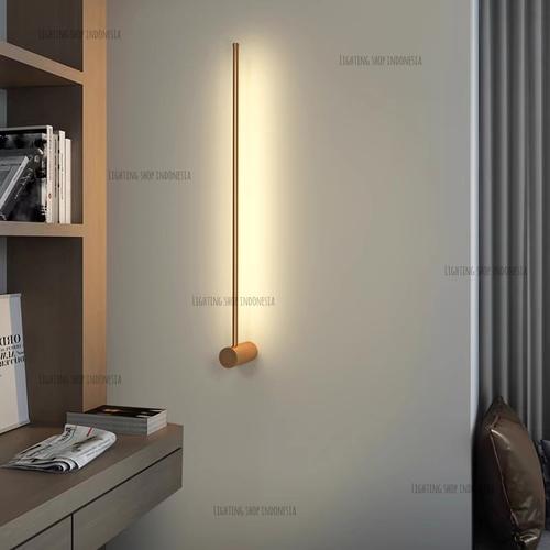 Jual Lampu dinding led panjang 100cm gold hitam modern minimalis ruang ...