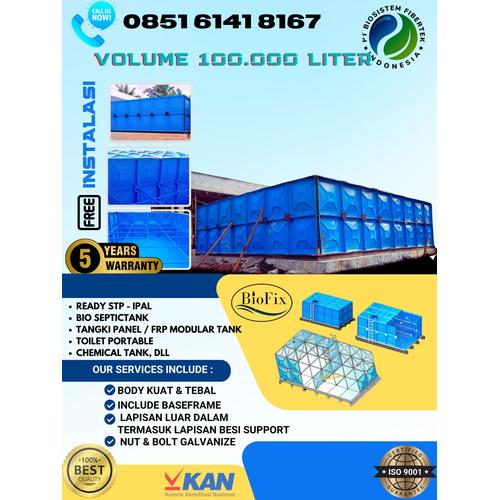 Jual FRP Modular Tank - Tangki Panel Biotech Sistem 100000 liiter / 100 ...