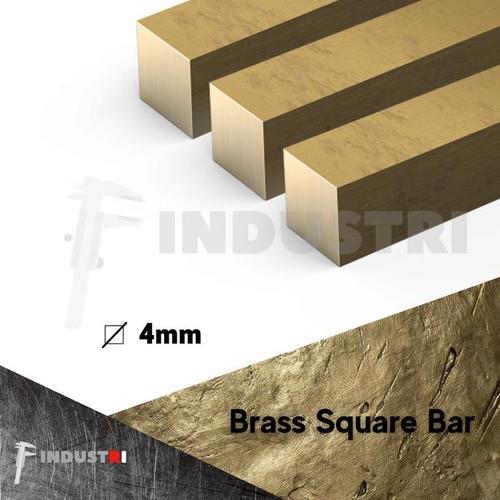 Jual AS kuningan kotak 4 x 4 | persegi brass square bar 4mm lis marmer ...
