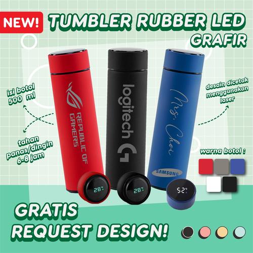 Jual Tumbler Custom Satuan Logo Nama Promosi Grafir Laser Sakura Rubber ...