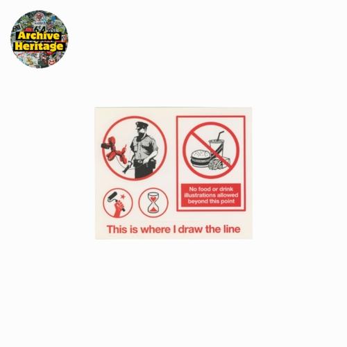 Jual sticker Banksy This is where i draw the line stiker streetart ...