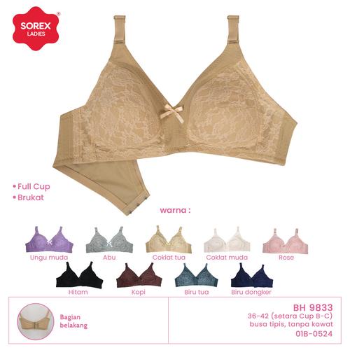 Promo Sorex Bra Busa Tipis Tanpa Kawat Kait 3 Setara Cup B-C Full Cup ...