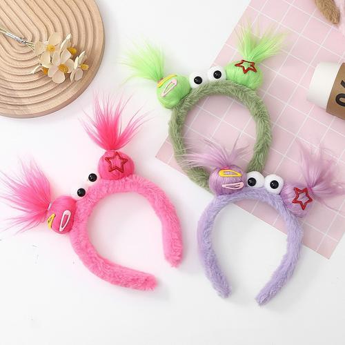 Promo Bando Ugly Face Messy Hair Bando Cepol Kuromi Cinamonrol Melody ...