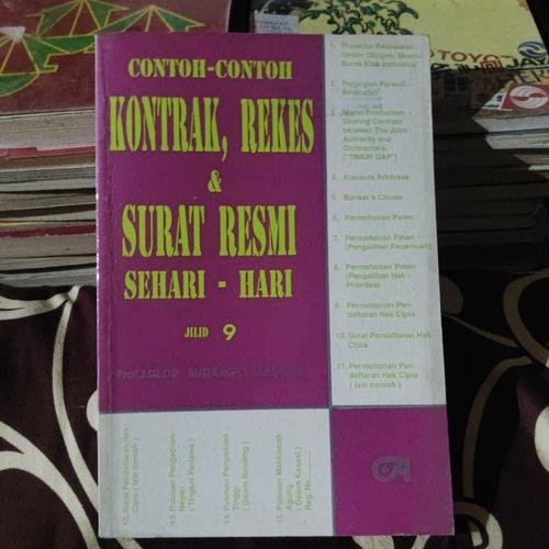 Jual contoh-contoh kontrak rekes dan surat resmi sehari-hari 1990 jilid ...