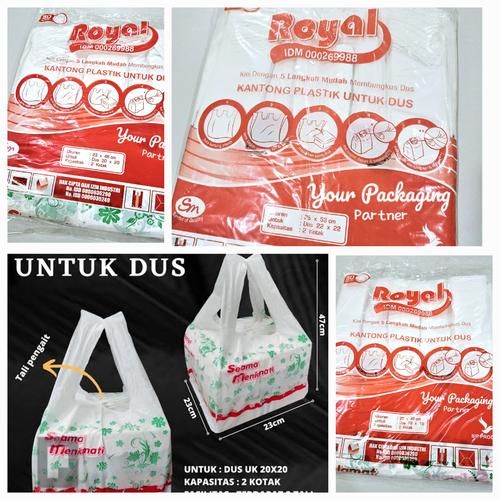 Jual (isi50) Kresek Royal Kantong Plastik Untuk 2 Dus Box Nasi Hajatan ...