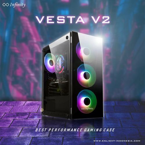 Jual Infinity VESTA V2 Tempered Glass ATX , mATX Gaming PC Case Casing ...