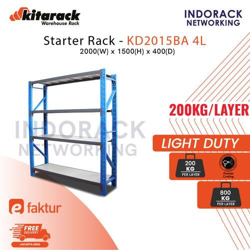 Jual KITARACK Light Duty KDS2015 Rack Gudang 200KG / Layer Panjang 2M ...