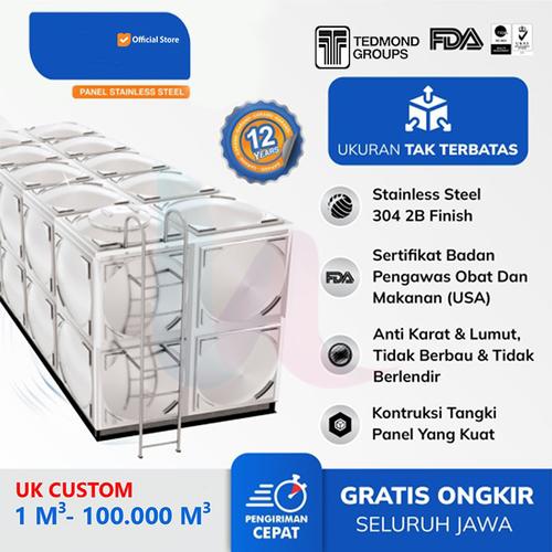 Jual TANGKI AIR PANEL STAINLESS STEEL 6000 LITER GRAND TANGKI FABRIKASI ...