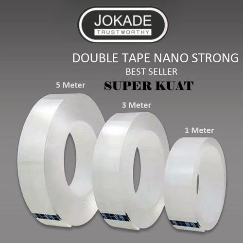 Promo Double Tape 5 METER Bening panjang 5m lakban bening super Kuat - Jakarta Pusat - JOKADE ...