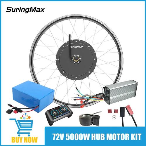 Jual Kit Bike Electric Conversion With Battery 700C 150mm 5000w Hub ...