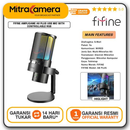 Jual Fifine AmpliGame A8 Plus USB Mic With Controllable RGB - Hitam ...