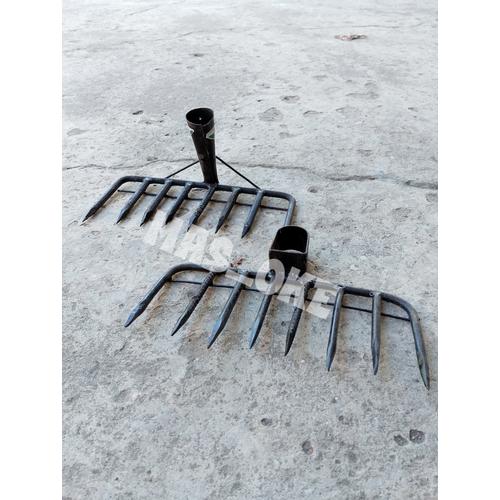Jual Garuk besar besi baja ulir 15 mm / garuk sampah 8 gigi - KERUCUT ...