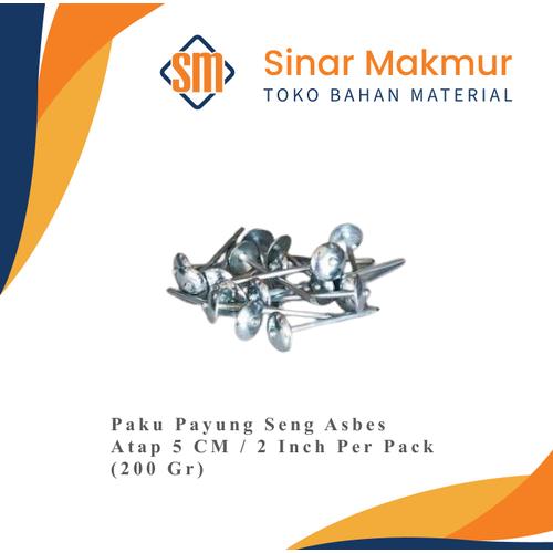 Jual Paku Payung Seng Asbes Atap 5 CM / 2 Inch Per Pack (200 Gr) - Kab ...
