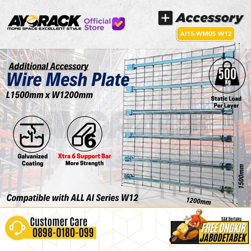 Promo AYORACK AI15-WM05 W12 HEAVY DUTY RACK WIRE MESH SHELF 500KG ...