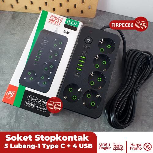 Promo Stop Kontak Smart Power Strip Socket Colokan Listrik 5 Socket 2 ...