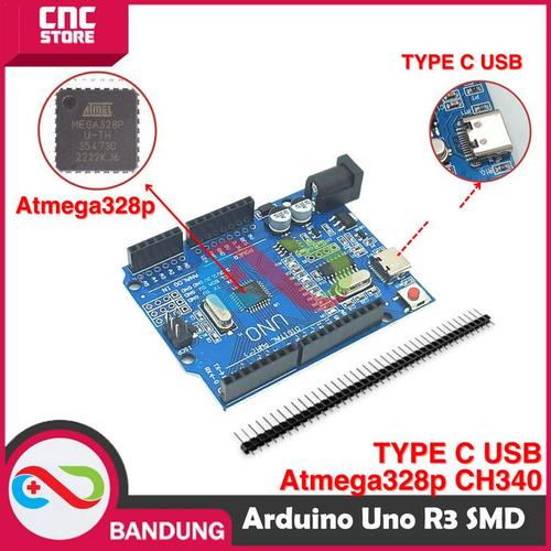 Jual ARDUINO UNO R3 ATMEGA328P SMD CH340 ATMEGA328P TYPE-C - Jakarta ...